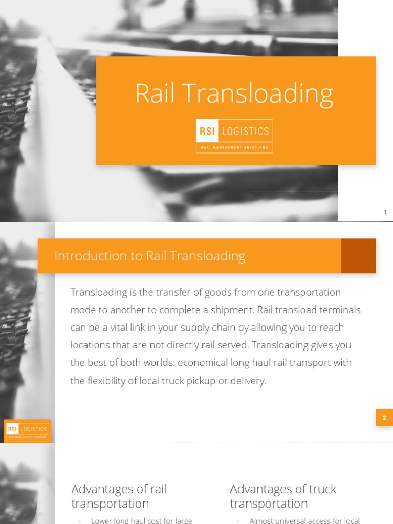 Rail Transloading Guide | PDF | Rail Transport | Road Transport