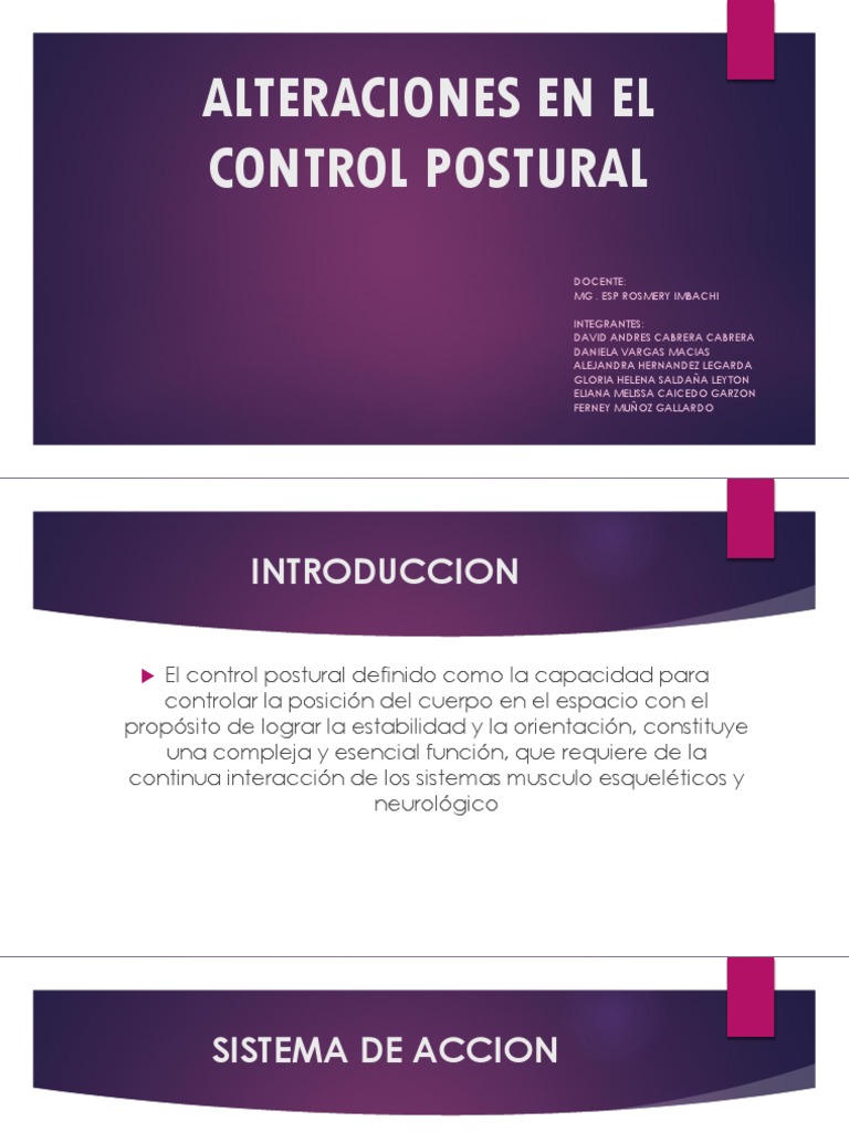 Alteraciones en El Control Postural | PDF | Percepción | Neuropsicología