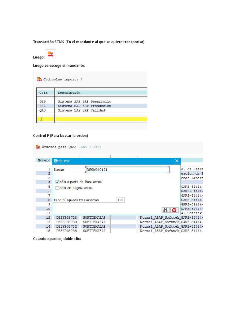 Sap Transaccion STMS | PDF