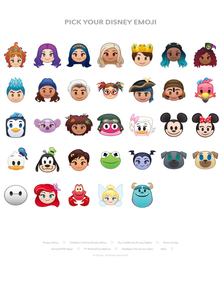 Pick Your Disney Emoji - DisneyNOW2 | PDF