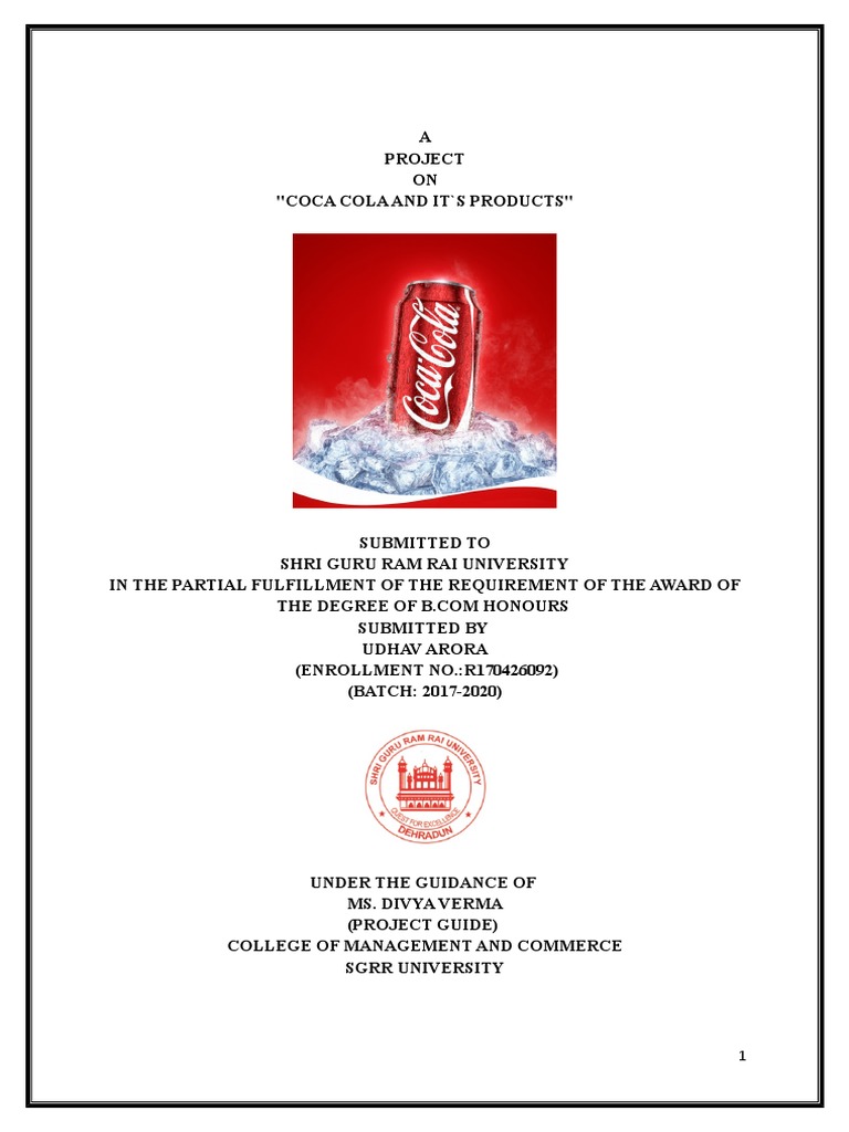 Coca-Cola Product Development Insights | PDF | Coca Cola | The Coca ...