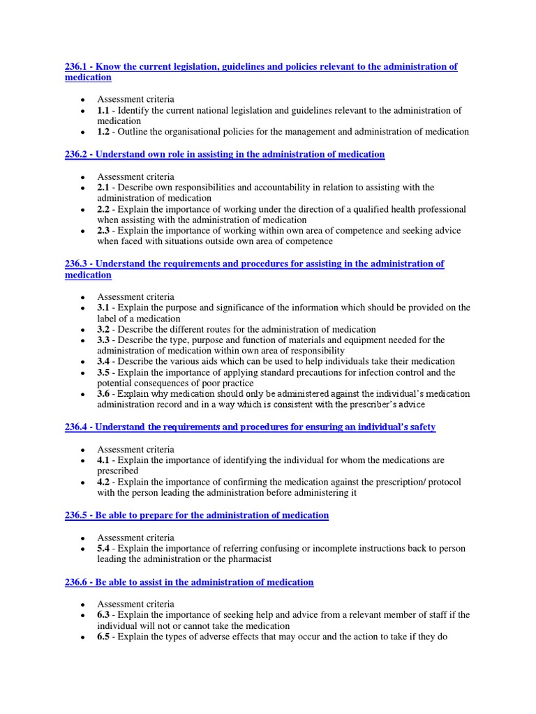 Unit 236 Medication | PDF | Medical Prescription | Health Sciences