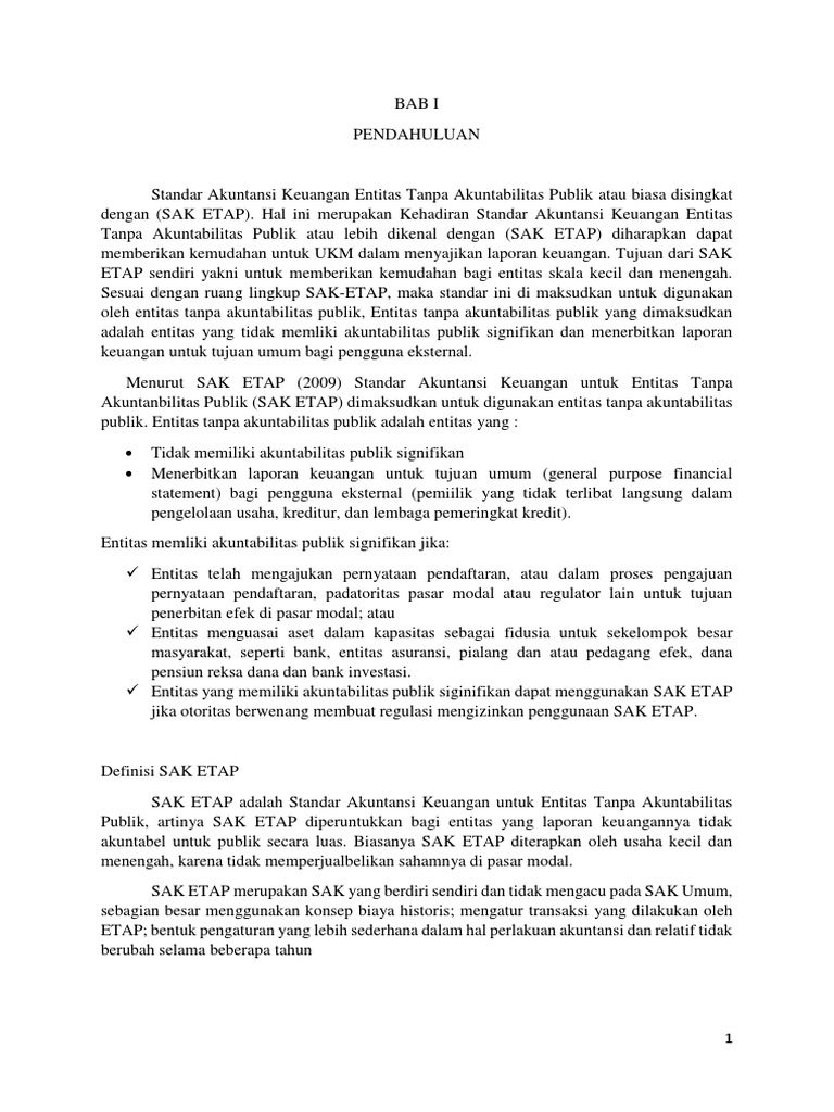 Sak Etap | PDF | Pengelolaan Keuangan & Uang
