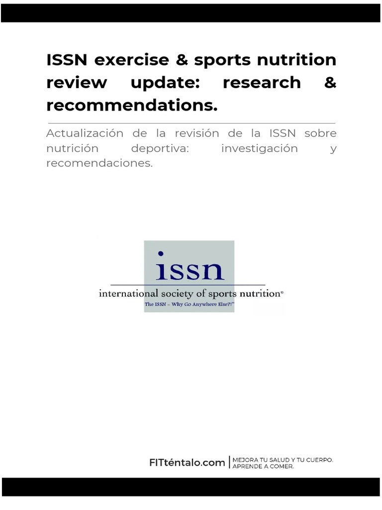 ISSN Exercise & Sports Nutrition Review Update - Research ...