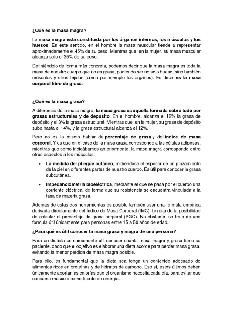 Masa Magra | PDF