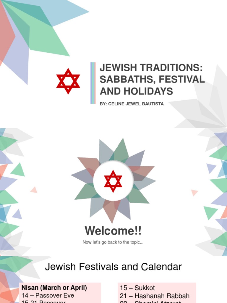 Introduction To World Beliefs and Religion: Festivals in Judaism | PDF ...