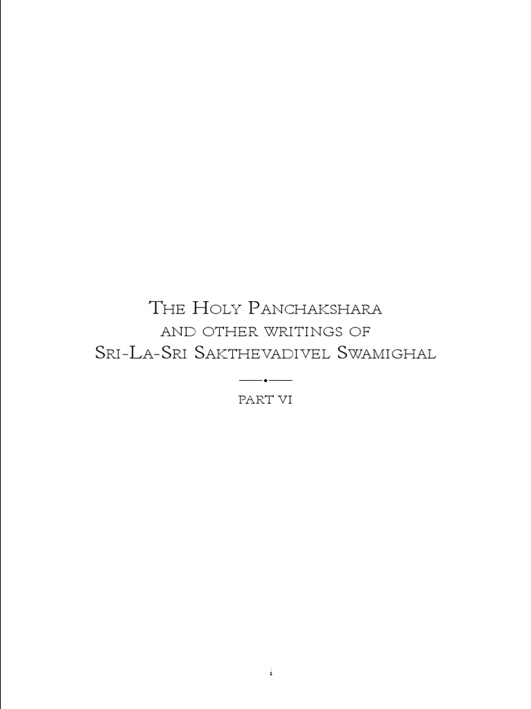 Writings of Sri-La-Sri Pandrimalai Swamighal | PDF | Shiva | Brahman