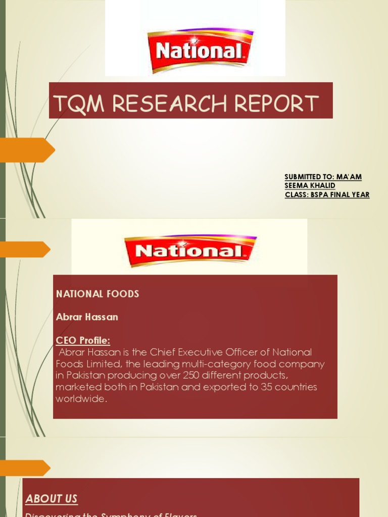 TQM Final Report | PDF | Quality Assurance | Quality Management