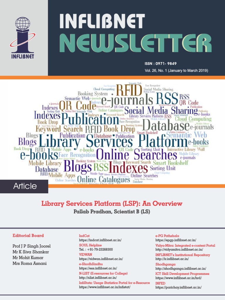 INFLIBNET Newsletter Jan March 2019 | PDF | Libraries | Metadata