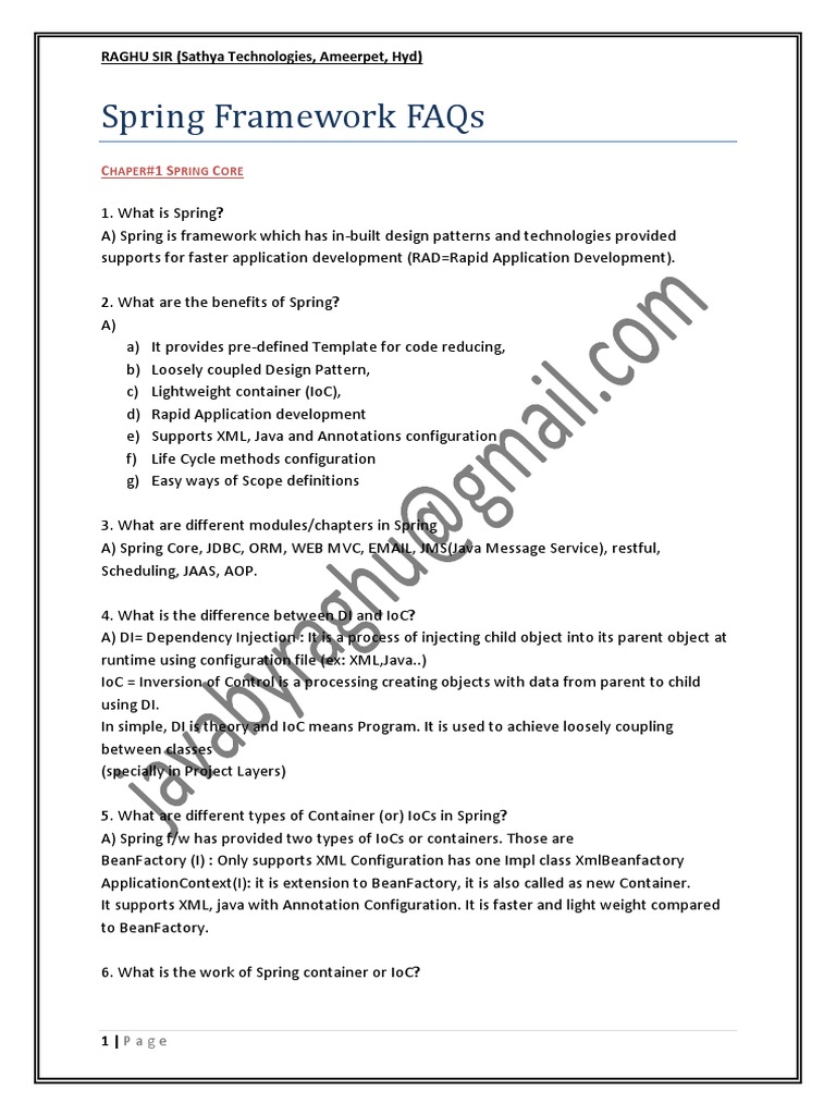 Spring | PDF | Spring Framework | Method (Computer Programming)