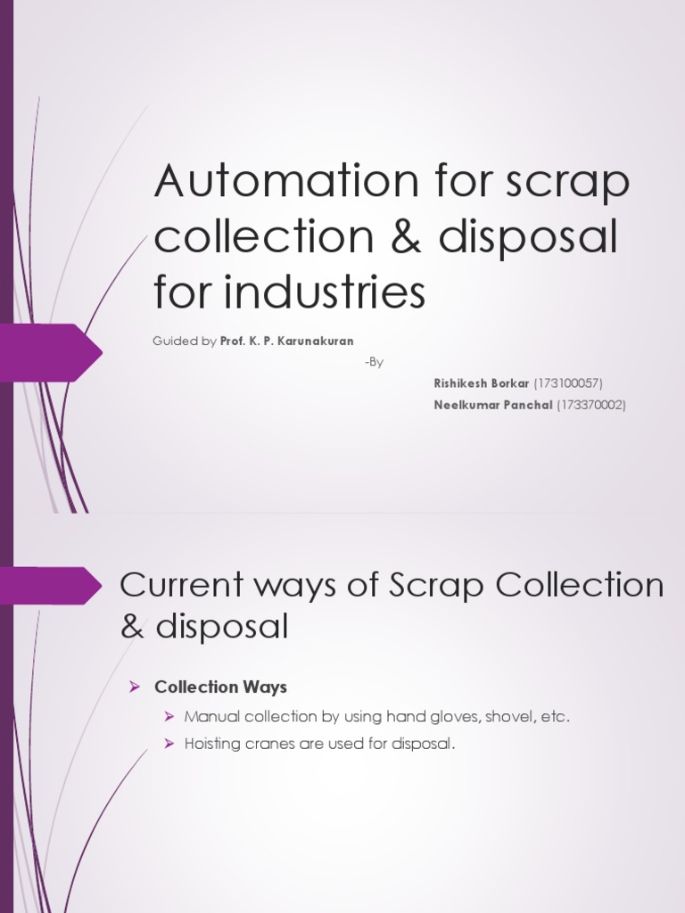 Automation For Scrap Collection & Disposal For Machine | PDF ...