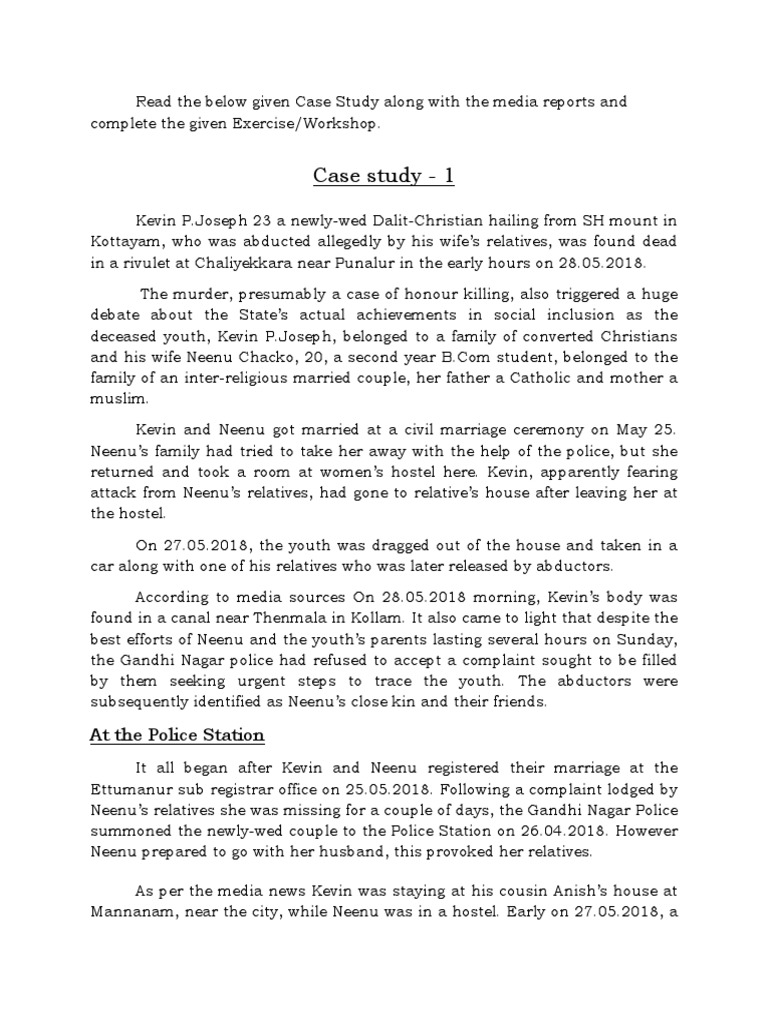 Case Study | PDF | Law Enforcement | Crime & Violence