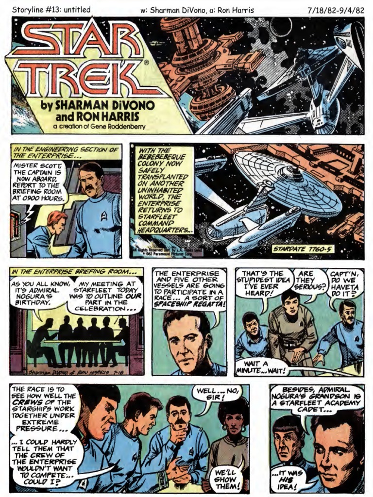 13 Star Trek Comic Strip US - The Nogura Regatta | PDF | Star Trek ...