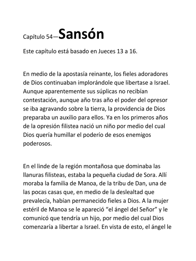 Sansón | PDF | Sansón | Biblia