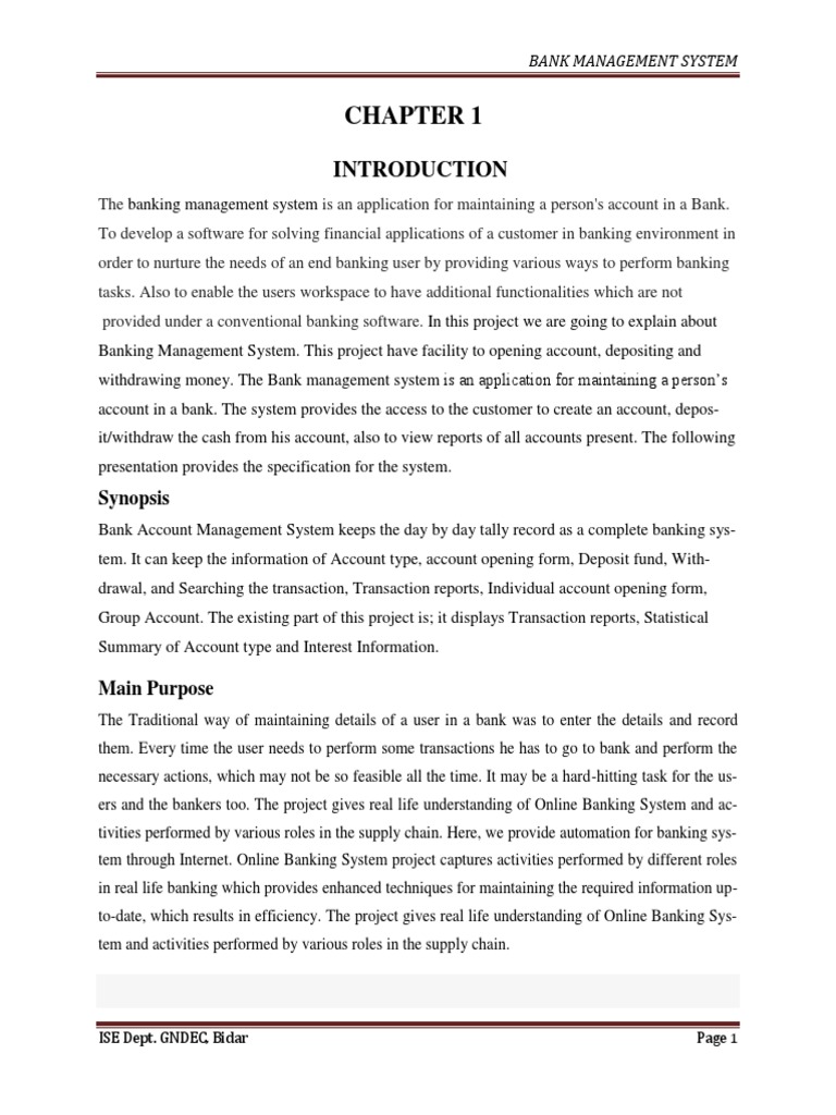 Bank Management Report | PDF | Input/Output | System