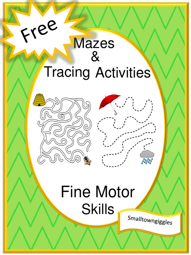 Free Tracingand Mazes Fine Motor Activities No Prep PKKSpecial ...