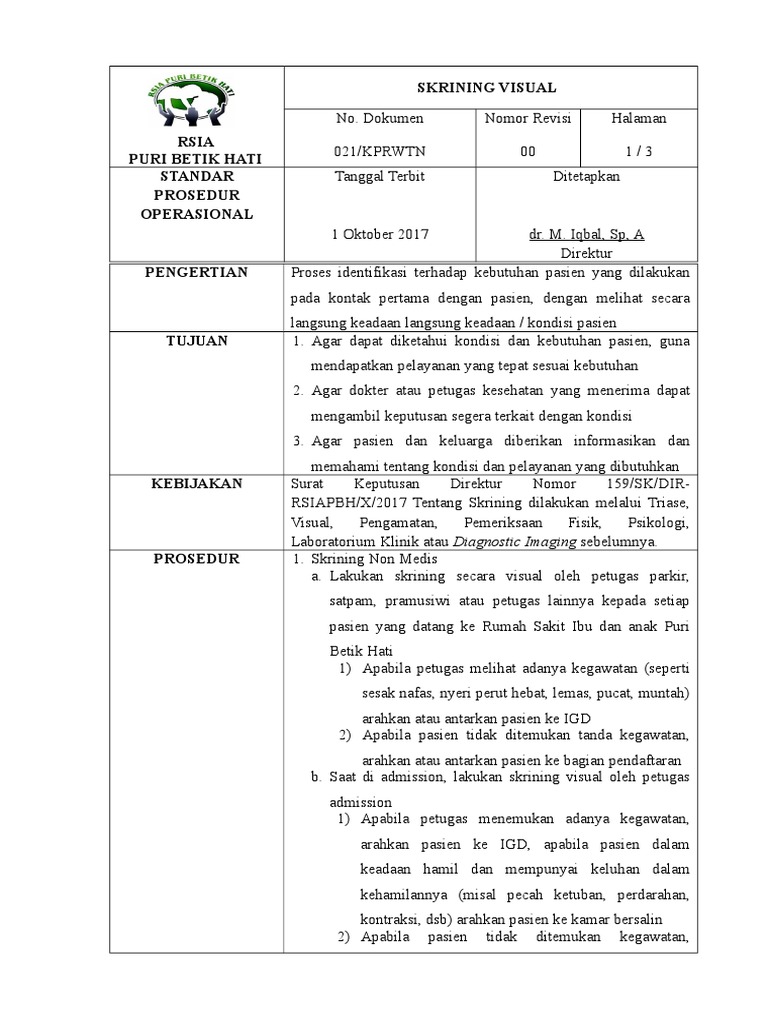 SPO Skrining Visual | PDF