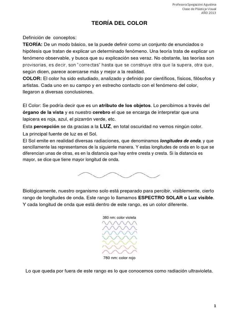 Teoría Del Color CLASE 1 | PDF | Cian | Color