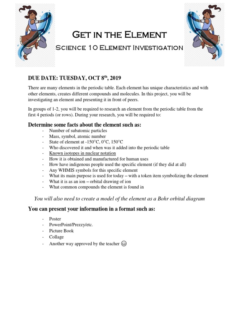 Element Project Performance Task | PDF | Chemical Elements | Isotope