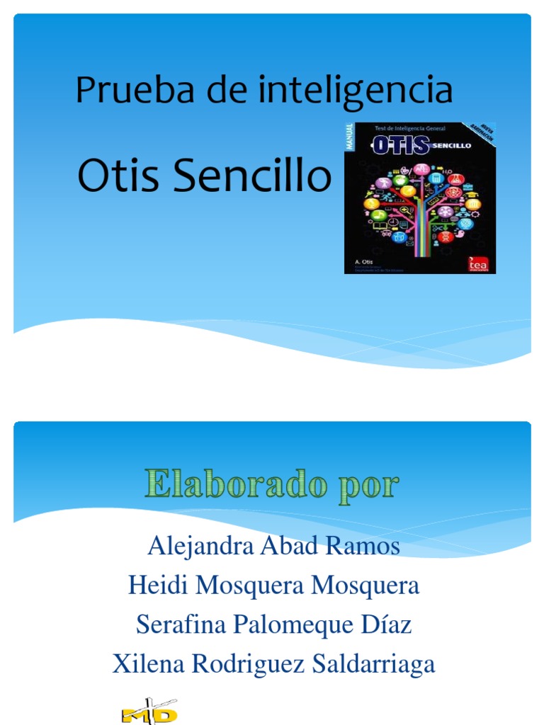 Prueba de Inteligencia Otis Sencillo | PDF | Inteligencia | Validez ...