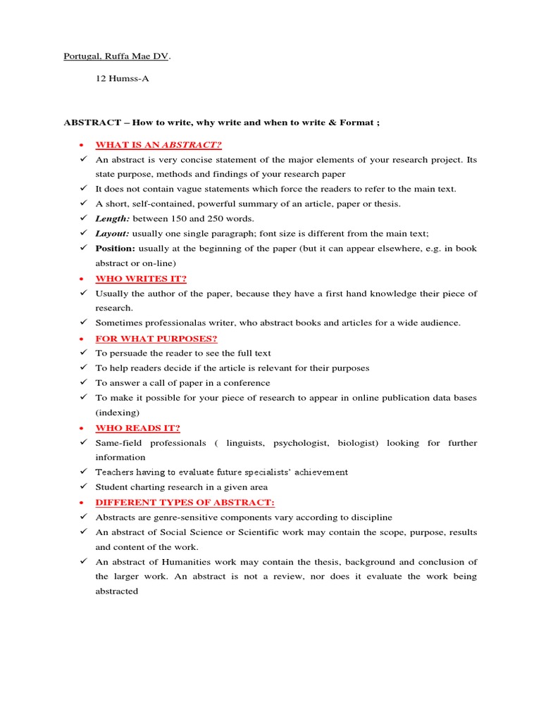 How To Make An Abstract | PDF | Abstract (Summary) | Science