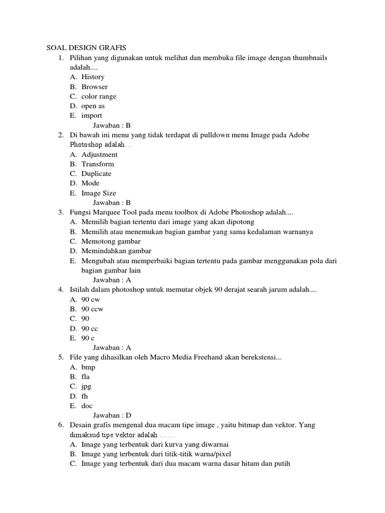 Soal Design Grafis | PDF