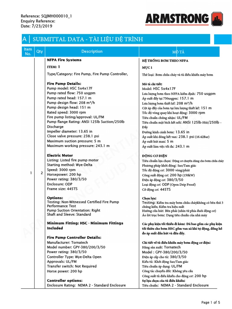 Armstrong Pumps Selection | PDF