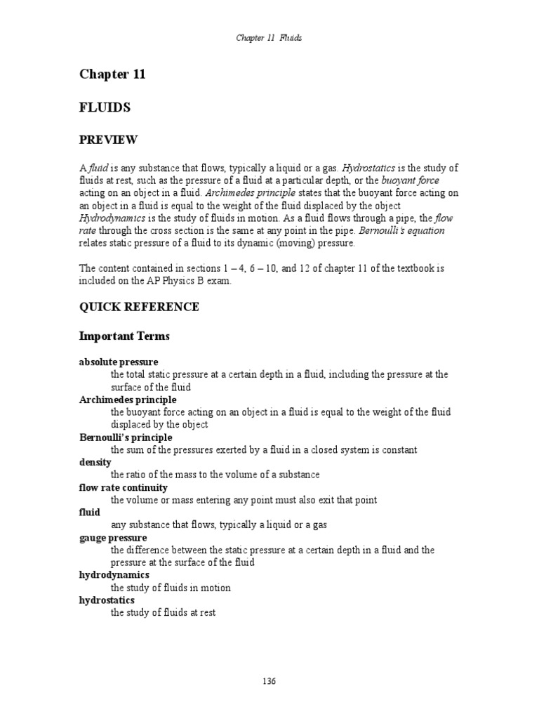 11 Fluids 1 | PDF | Buoyancy | Pressure