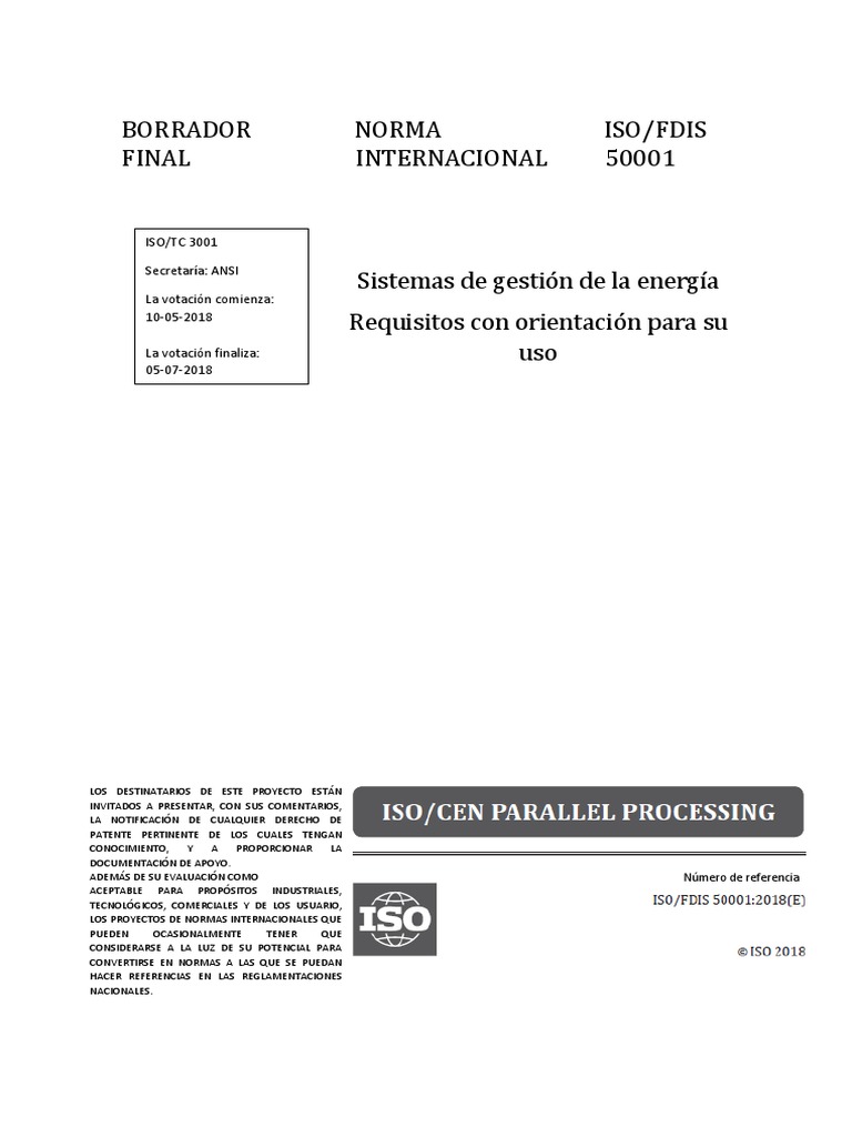 Iso 50001-Traducc-Rev.1 - 2018 PDF | PDF | Planificación | Uso ...