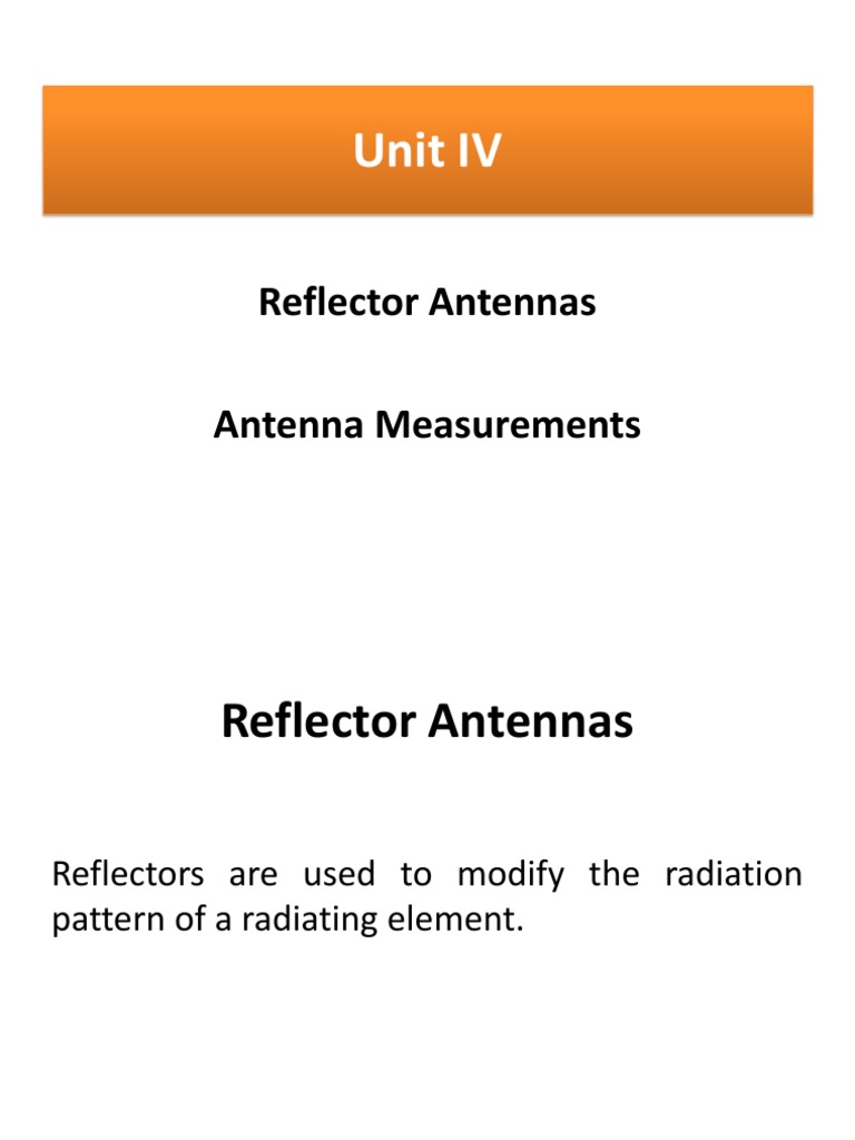 Reflector Antennas Explained | PDF | Antenna (Radio) | Electrical ...