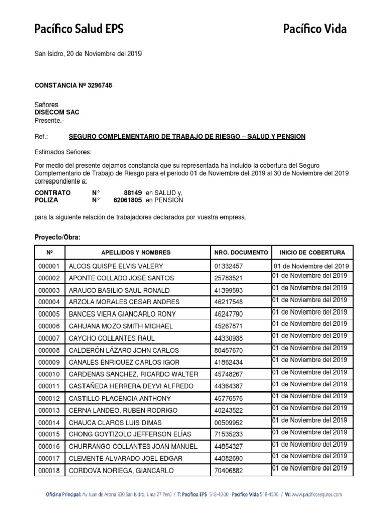 SCTR Octubre 2019 | PDF