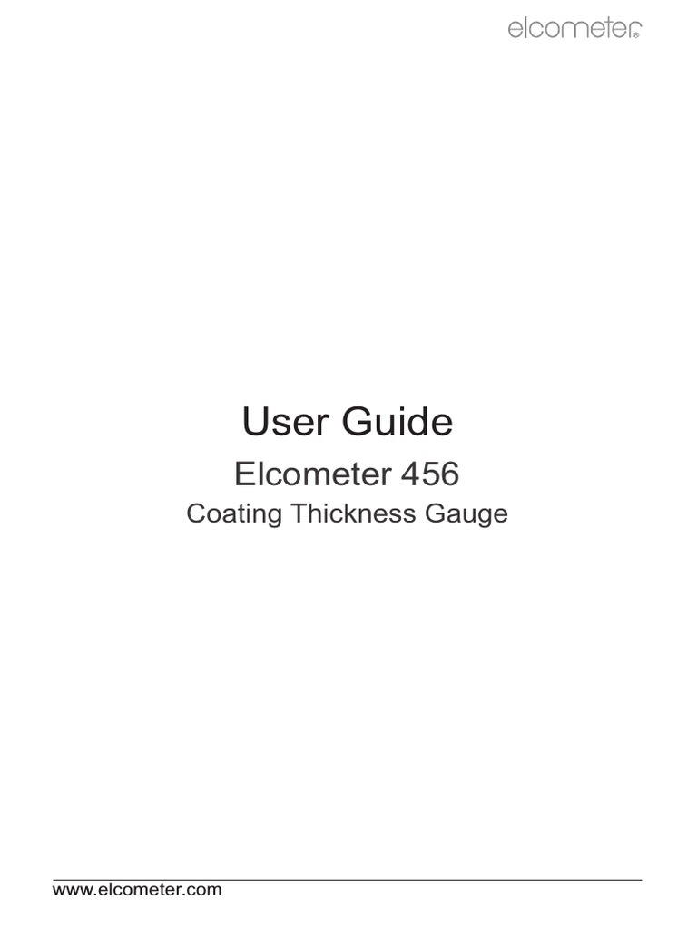 Elcometer 456 User Guide | PDF | I Phone | Calibration