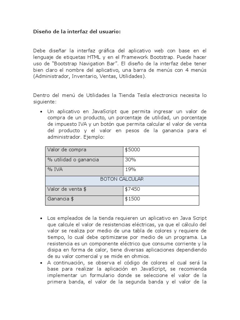 Diseño Interfaz Del Usuario | PDF | Bootstrap (marco frontal) | Script Java