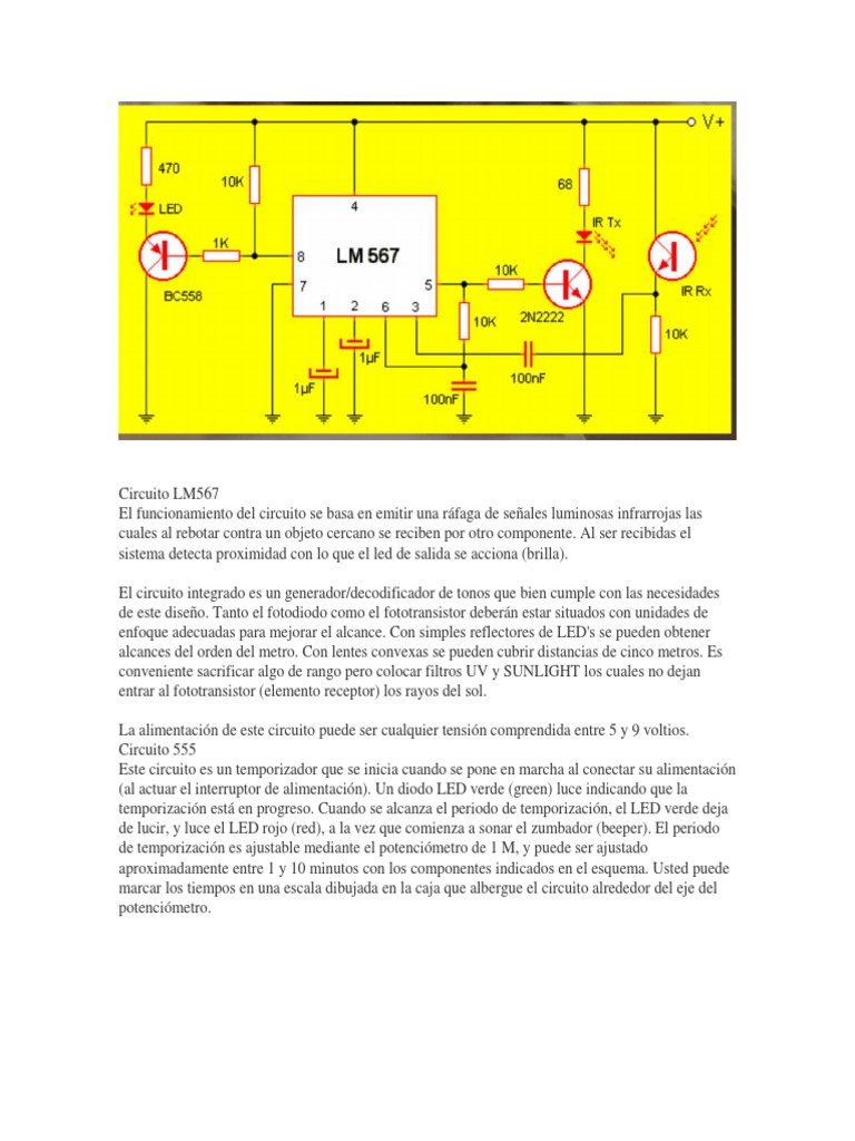 Circuito LM567 | PDF | Transistor | Diodo emisor de luz