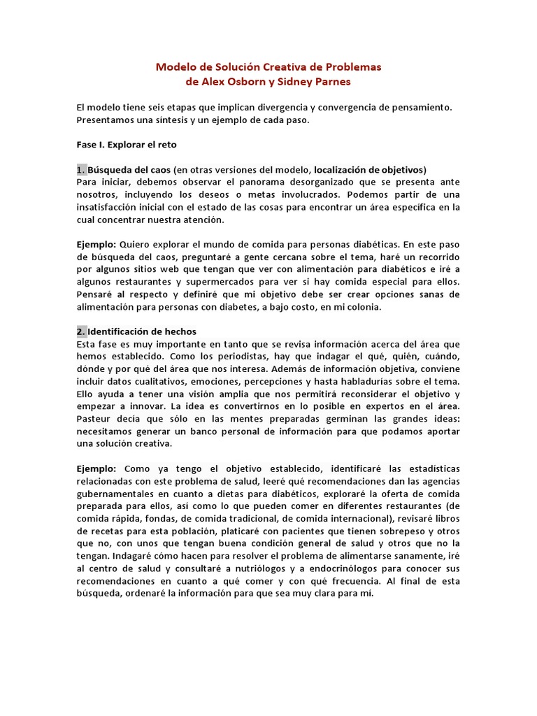 Alex Osborn y Sidney Parnes | PDF | Taco | Diabetes