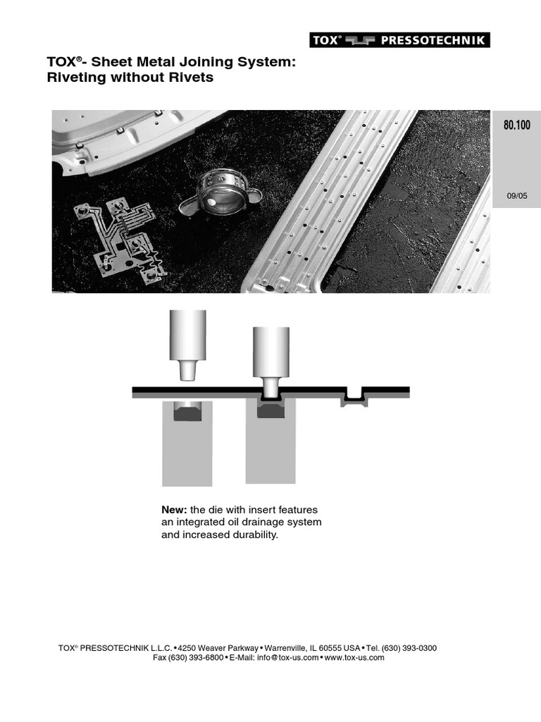 TOX Sheet Metal Joining System | PDF | Sheet Metal | Engineering Tolerance