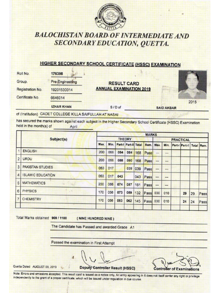Mark Sheet | PDF