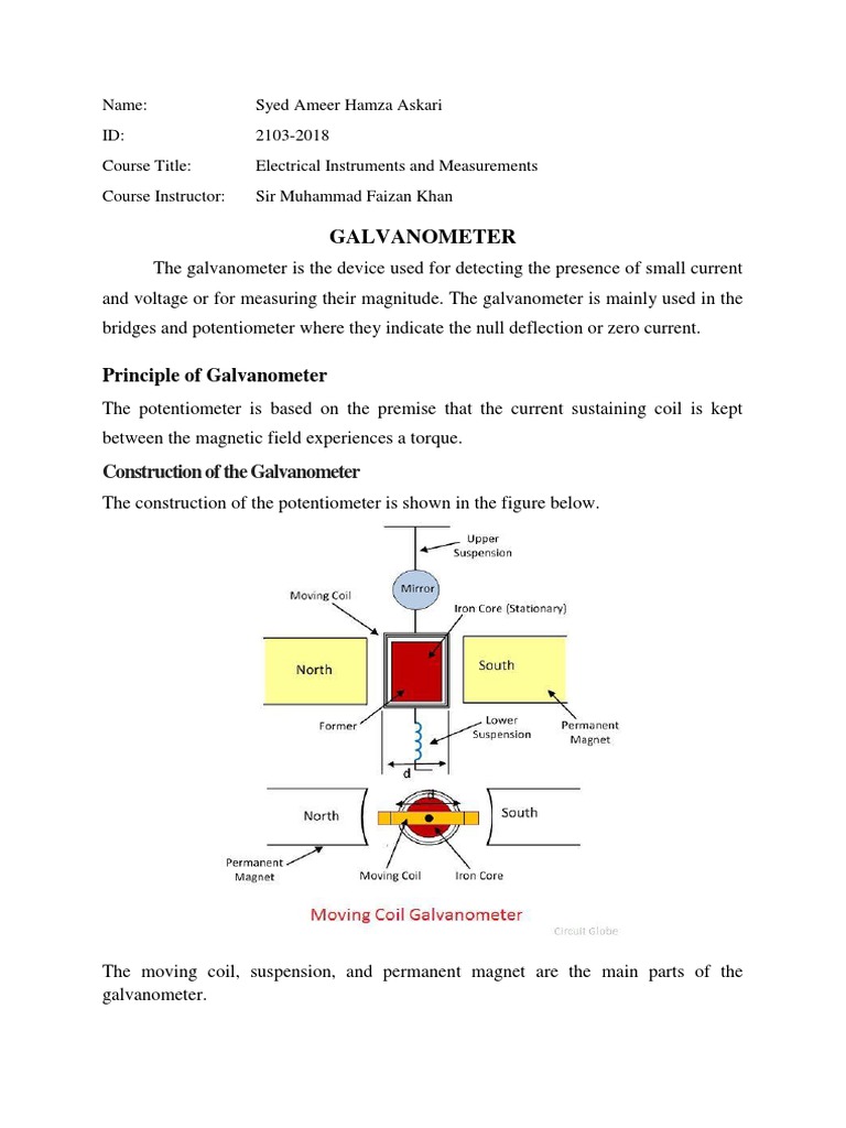 Assignment On Galvanometer | PDF | Series And Parallel Circuits | Inductor