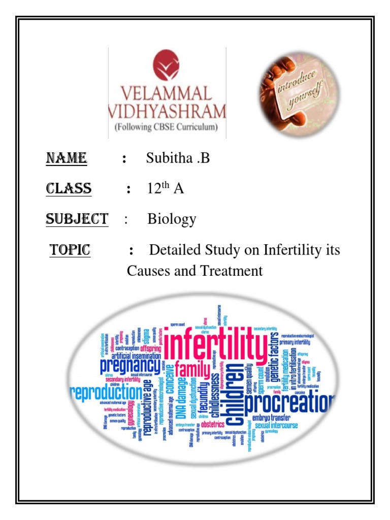 Biology investigatory project | Infertility | Assisted Reproductive ...