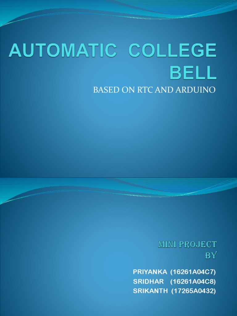 Bell | PDF | Power Supply | Arduino