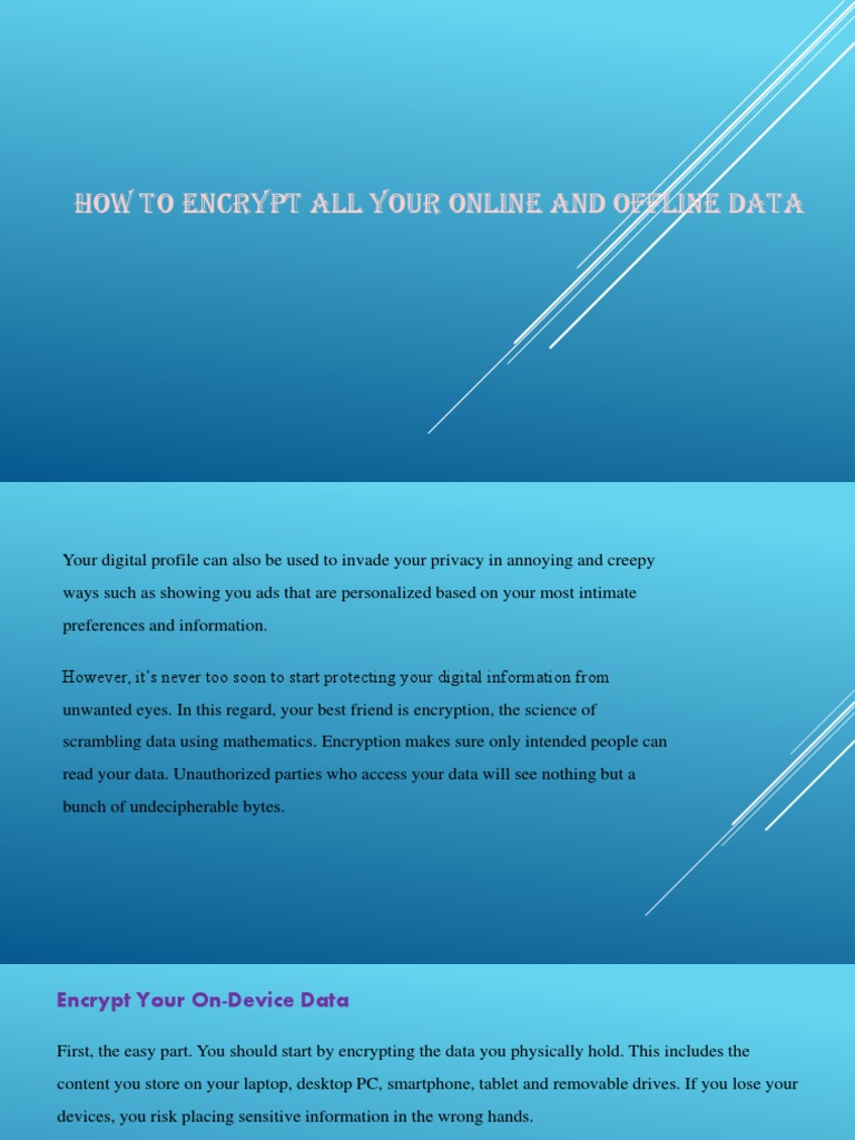 Encrypt All Your Data: A Complete Guide | PDF | Encryption | Virtual Private Network