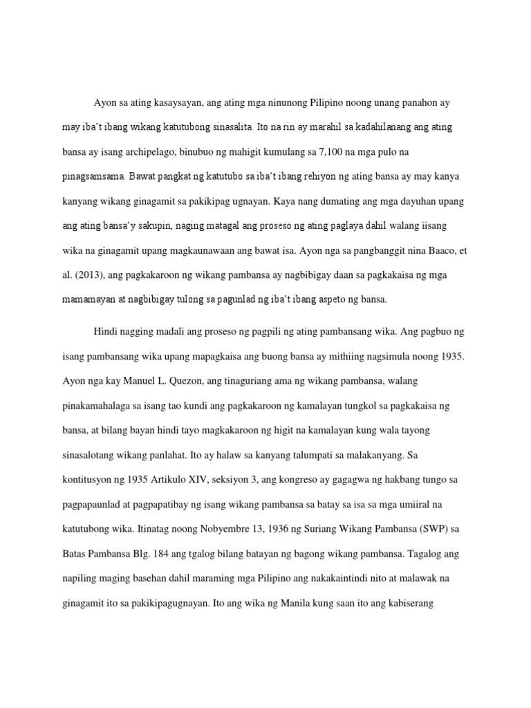 Essay Filipino | PDF