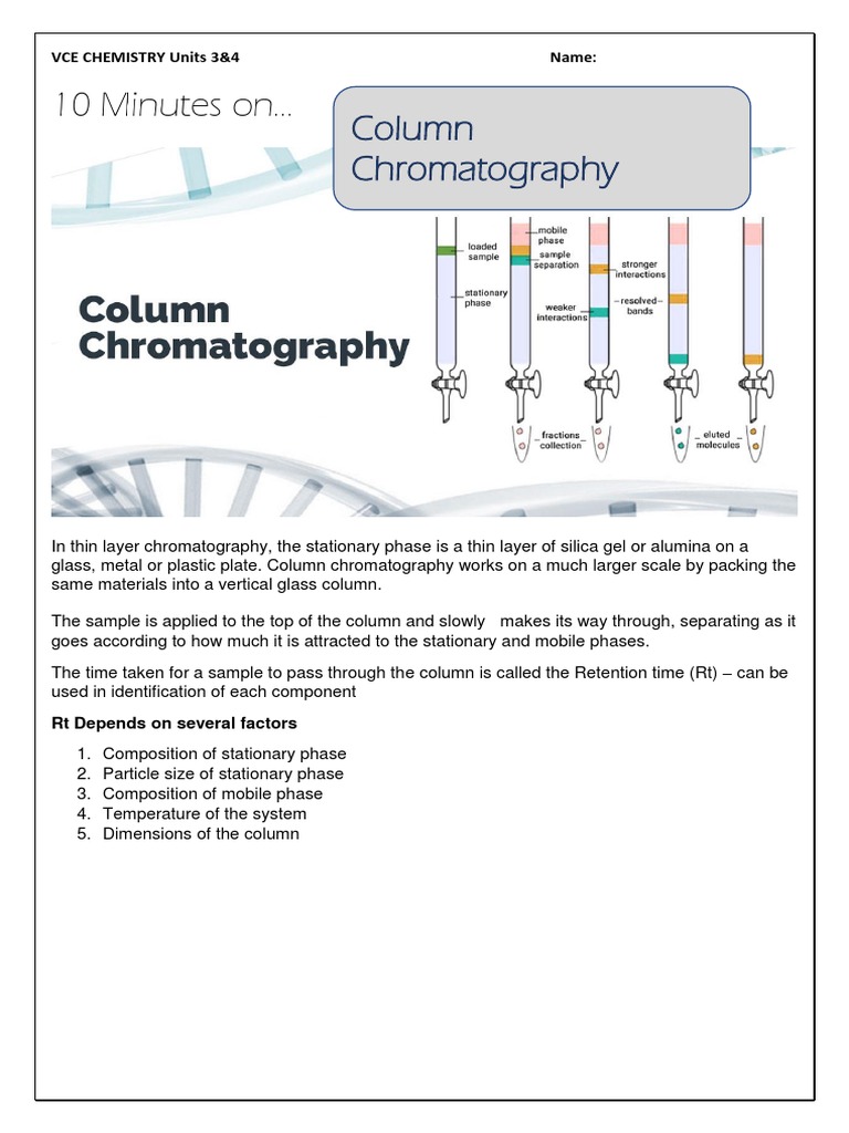 VCE Chemistry: Chromatography Guide | PDF | Science & Mathematics