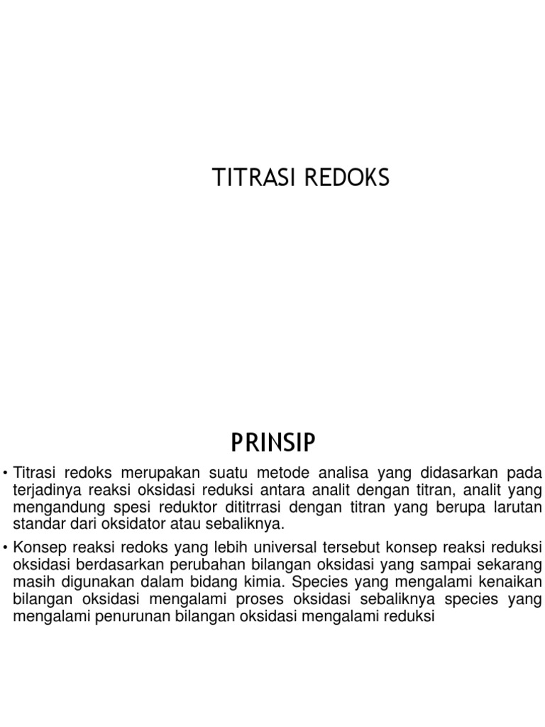 Titrasi Redoks | PDF