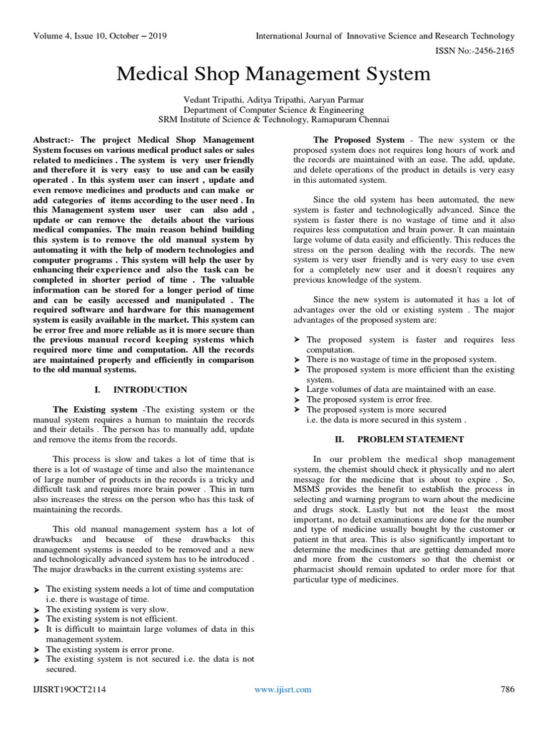 Medical Shop Management System | PDF | Password | System
