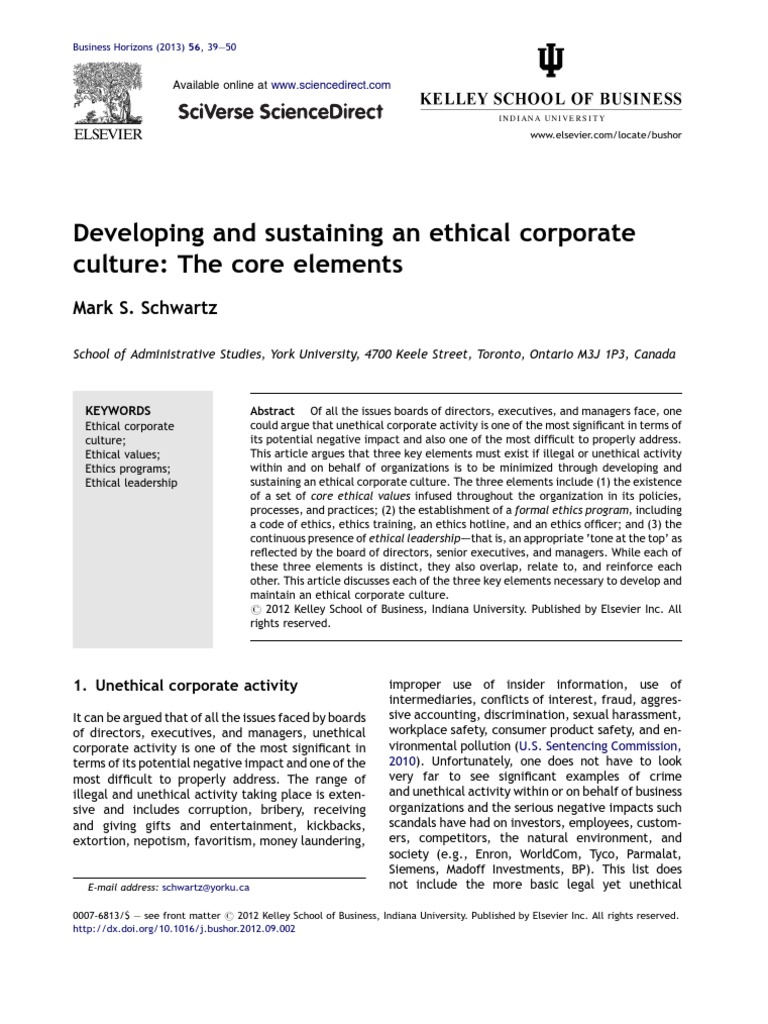 Ethical Leadership PDF | PDF | Organizational Culture | Value (Ethics)