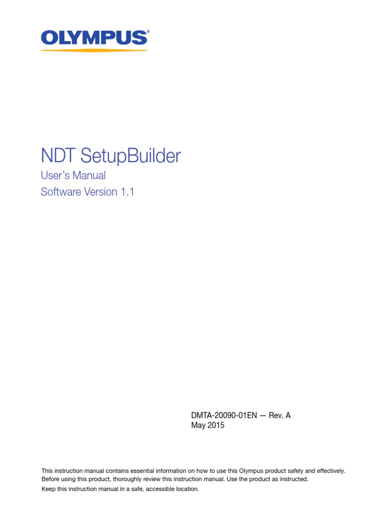 Setup Builder | PDF | Nondestructive Testing | Menu (Computing)