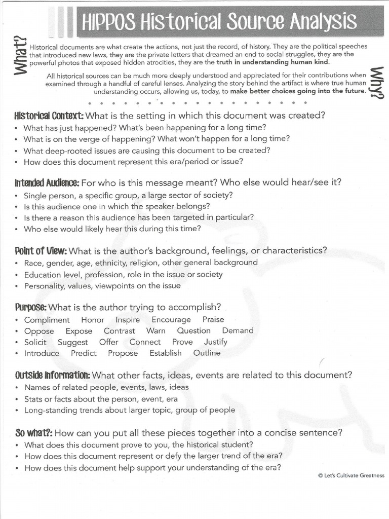 Hippos Historical Source Analysis | PDF