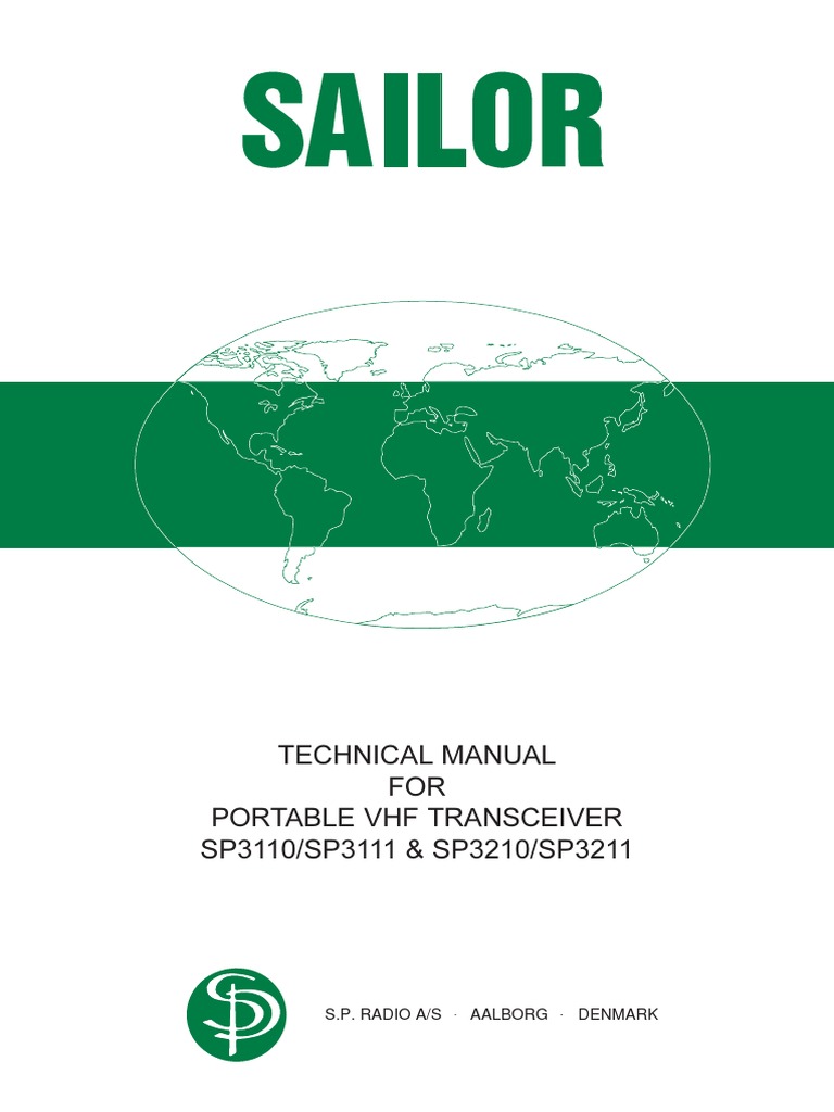 Sailor SP3110 | PDF | Rechargeable Battery | Detector (Radio)