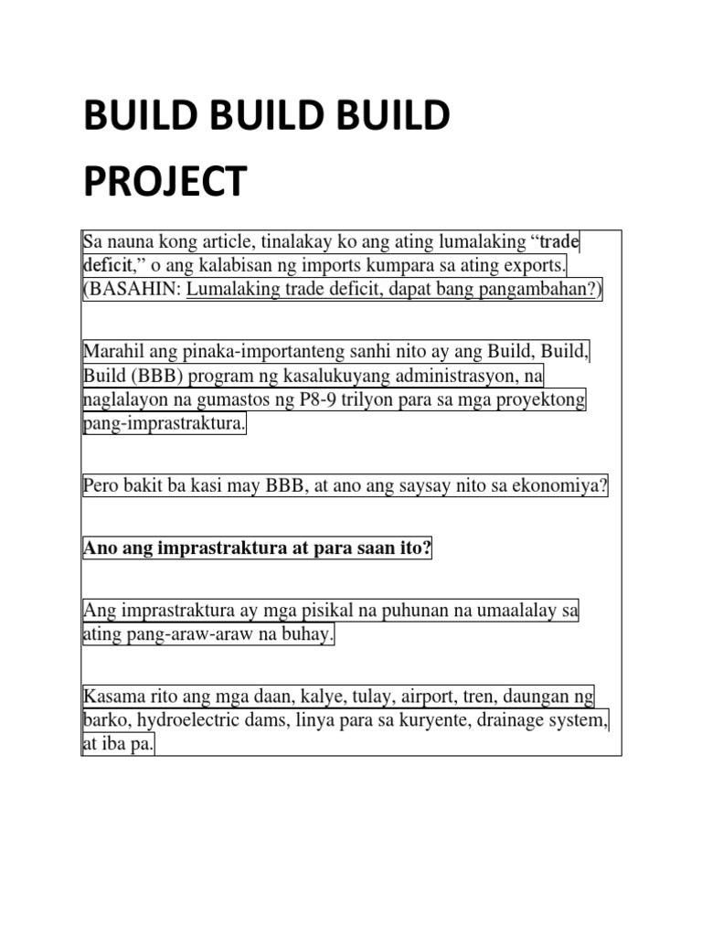 Build Build Build Project | PDF